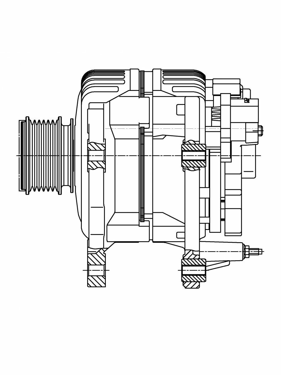 Генератор для а/м VAG Transporter T5 (03-)/Sharan (00-) 1.9TDI 90A, STARTVOLT LG1855
