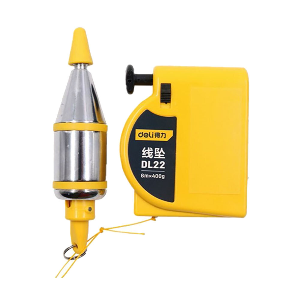 Измерительный и разметочный инструмент Deli Конусный отвес с магнитным держателем Deli DL22 || вес 400гр, длина нити 6м, автоматическое втягивание уц-2-1