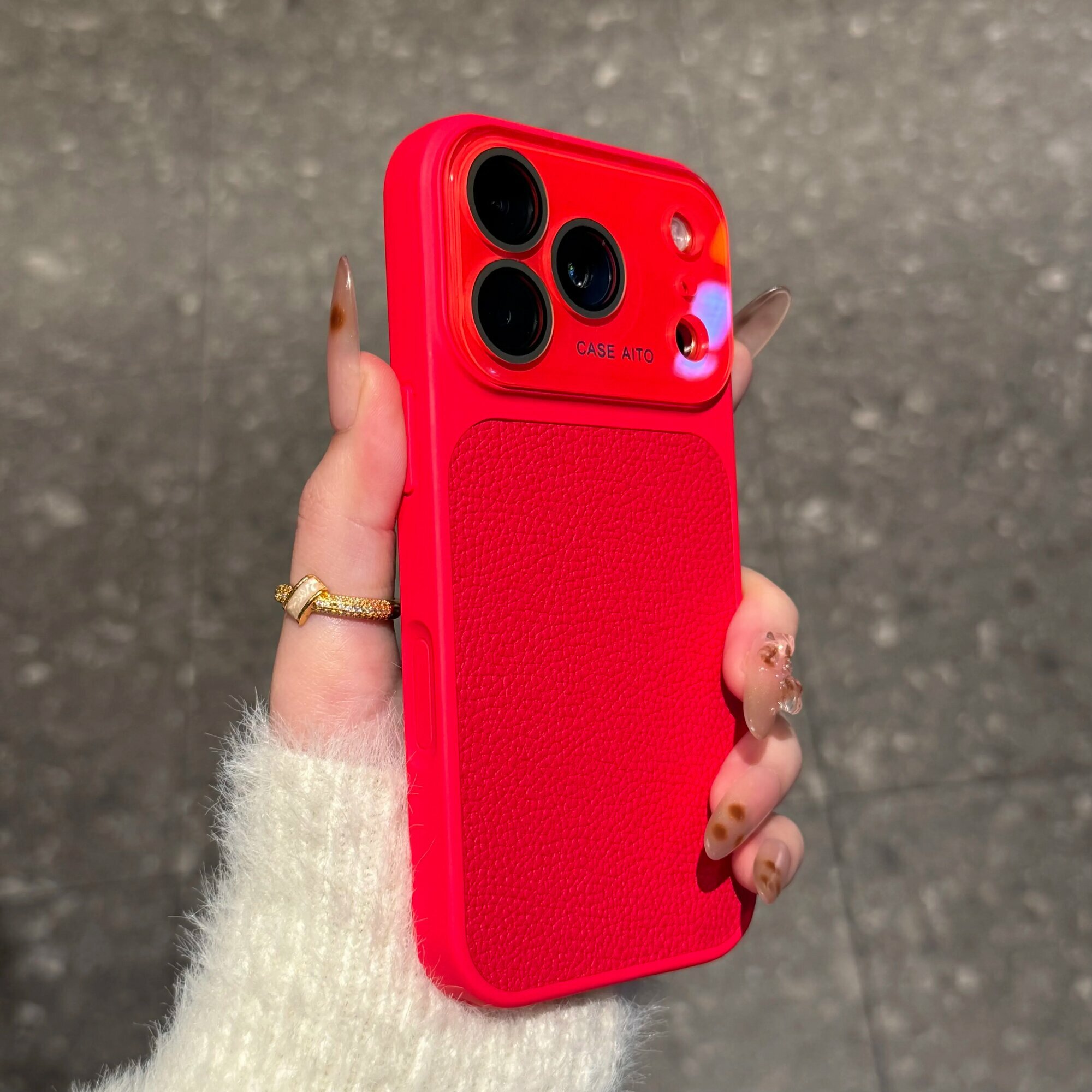 Красный чехол для iPhone 17 Pro Max, противоударный