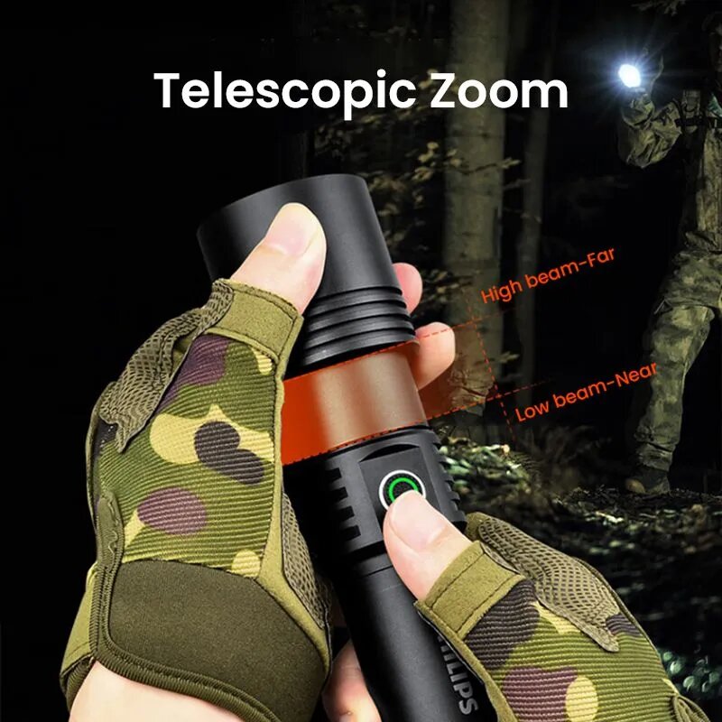 Philips Фонарь-прожектор Telescopic Zoom 1100 Lumen 10000mAh — фото 1