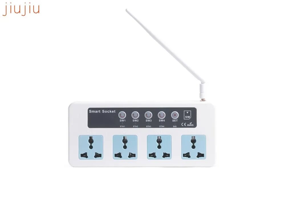 Умная розетка Kvadro (SC4-GSM) для дома, гаража, дачи - 4 розетки, GSM, белая