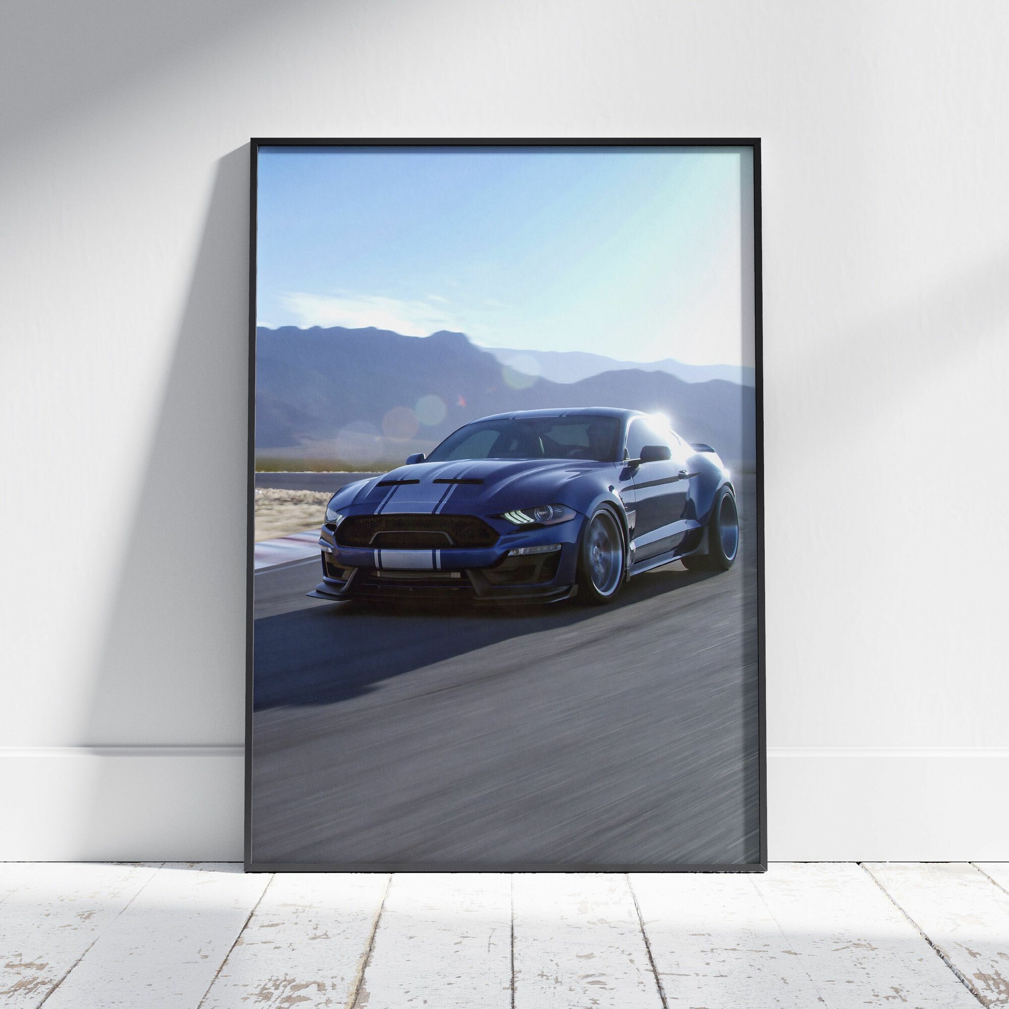 Плакат на стену для интерьера Культовые машины (Shelby GT350 6) - Постер по легендарным и классическим ретро автомобилям формата А4 (21x30 см)