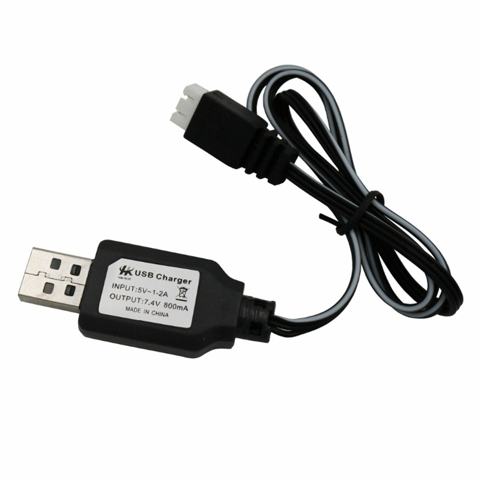 Зарядное устройство 7.4V с USB-кабелем для радиоуправляемых машин 1/12 MN - для моделей MN-D90, MN-D9, MN99, MN99s