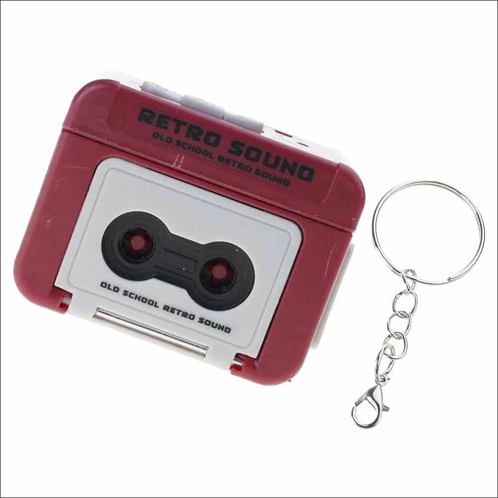 Креативный мультяшный ретро музыкальный рекордер sound keychain красный