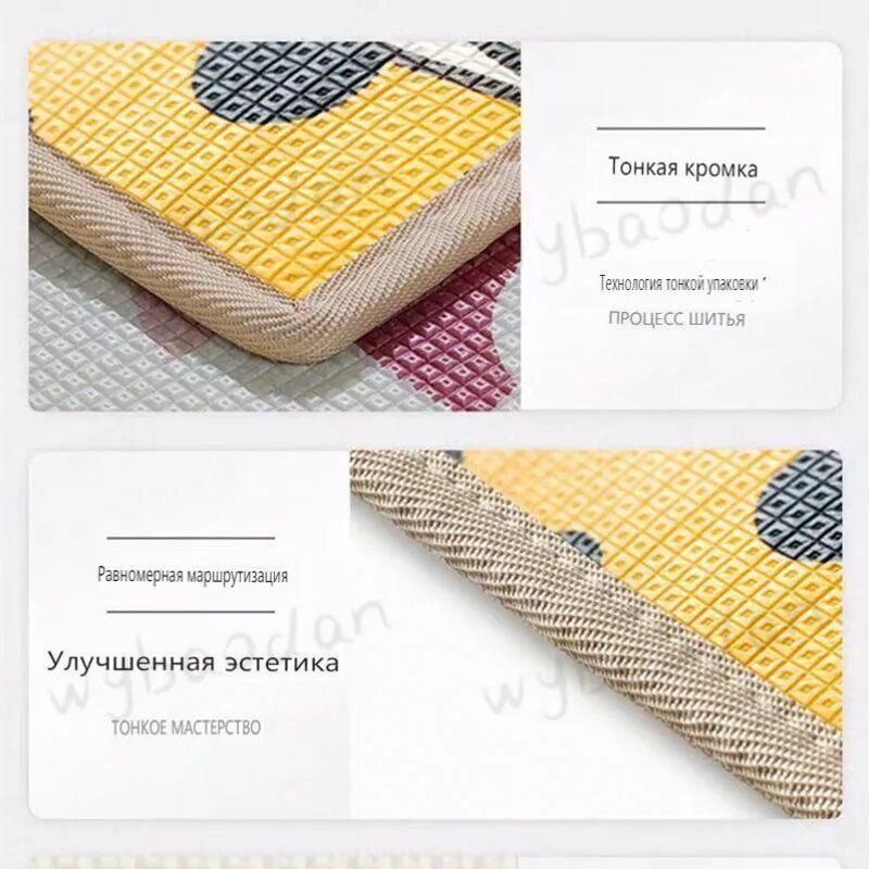 Коврик детский складной 180x120x0.5 см развивающий игровой двусторонний на пол для новорожденных малышей001