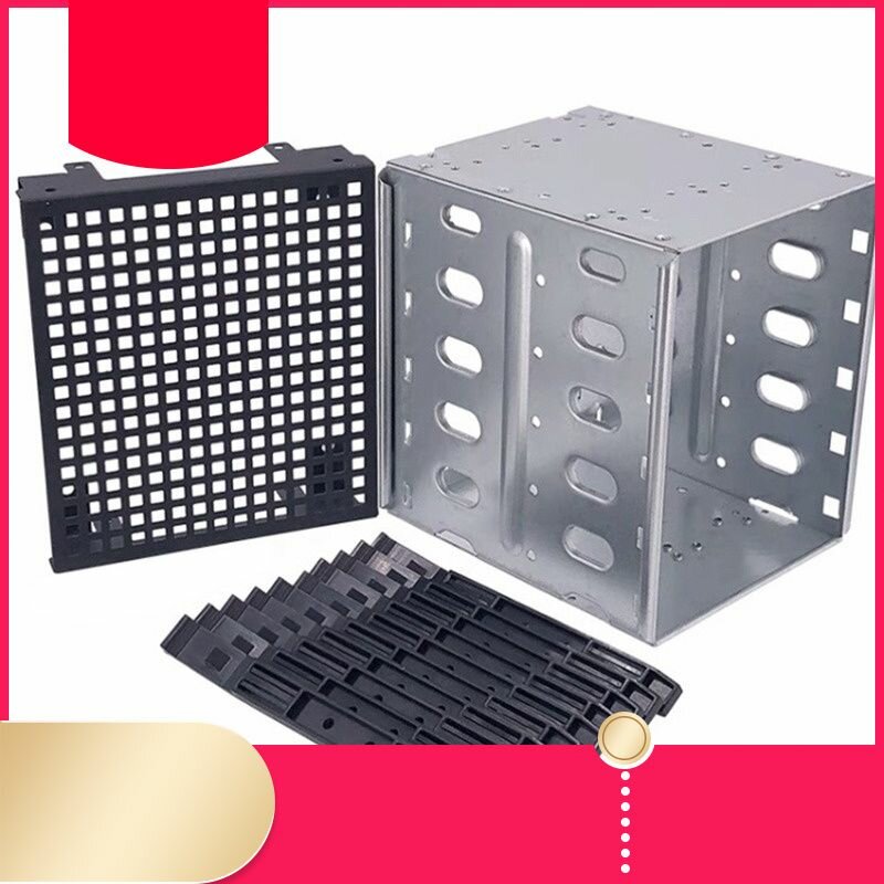 Металлический ящик для хранения жестких дисков, который можно разделить на 5 частей