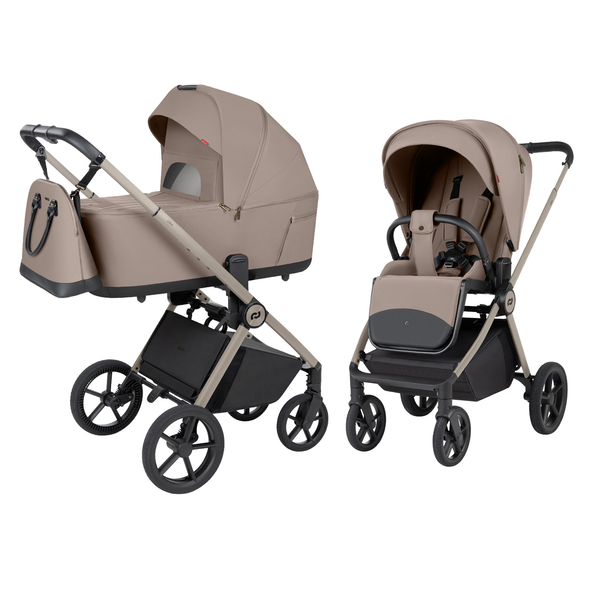 Коляска Carrello Ultra F Vintage Beige, 2 в 1, складная, от рождения до 3 лет