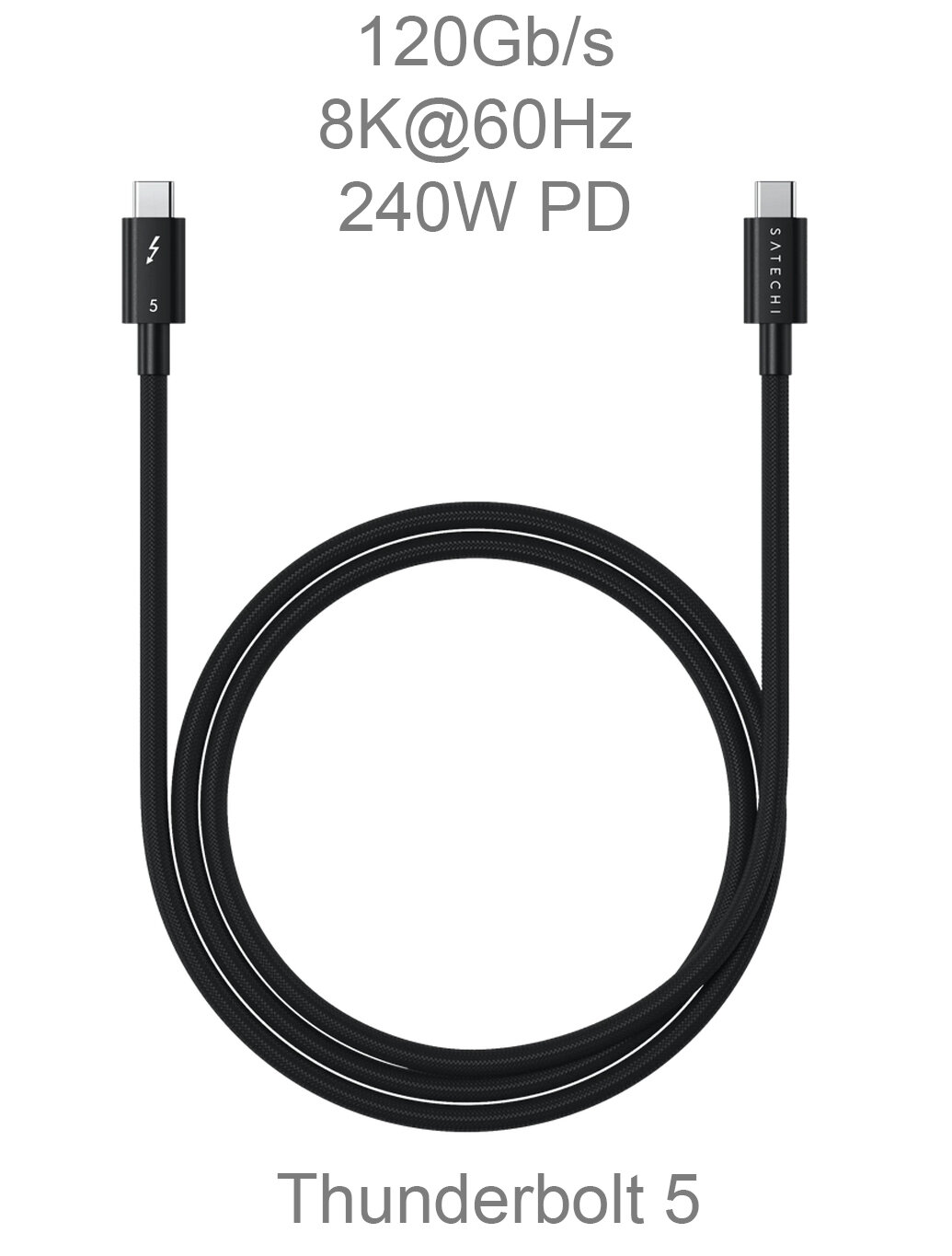 Кабель Satechi - 240W Thunderbolt 5 Pro USB-C - 1м