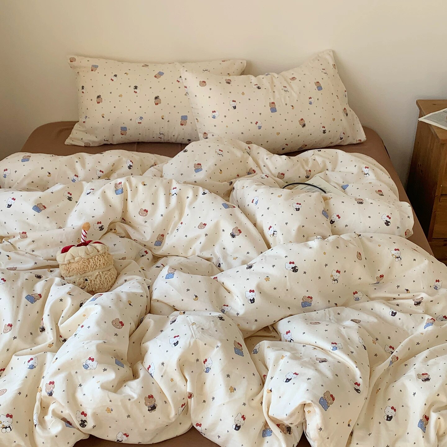 Комплект постельного белья из чистого хлопка Fair Isle, двухслойная марля, четыре предмета, новый стиль 2026 года,