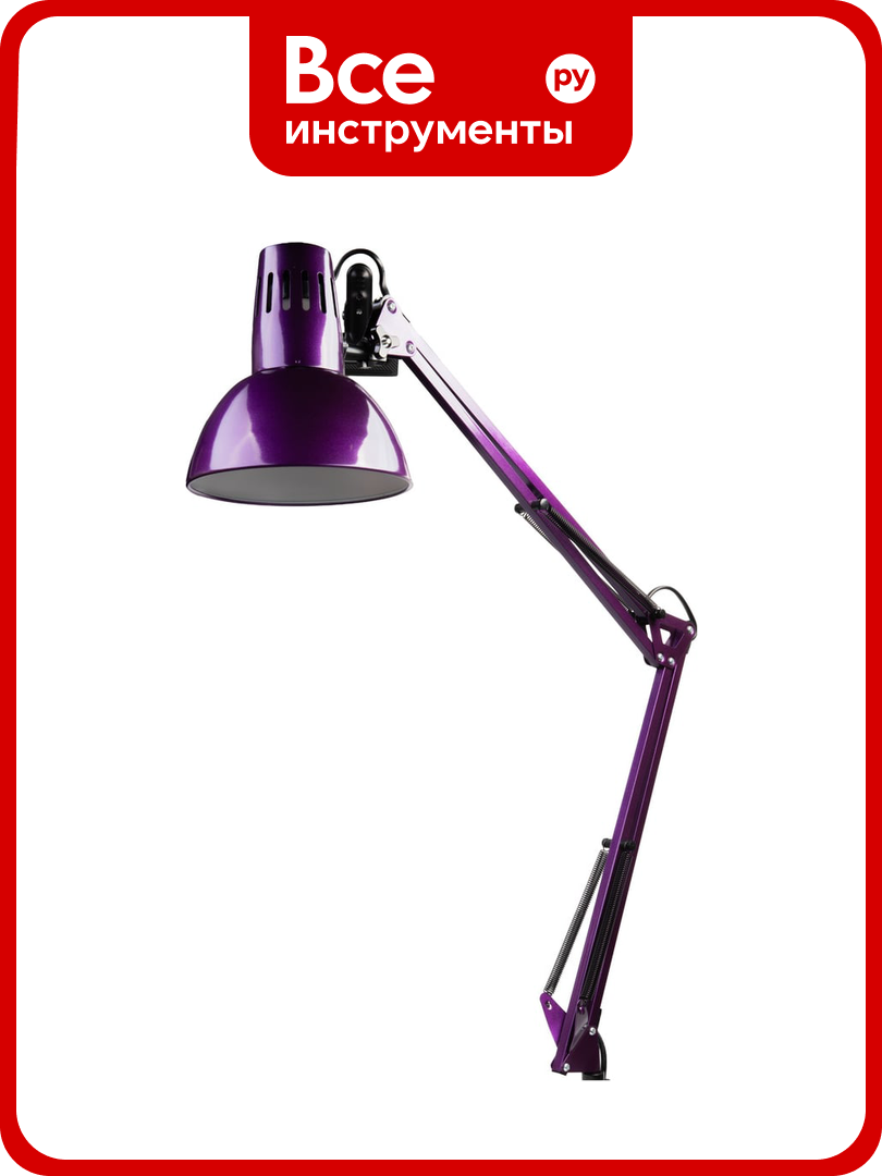 Настольный светильник Camelion KD-312 C12 фиолетовый 230V 40W E27 12341