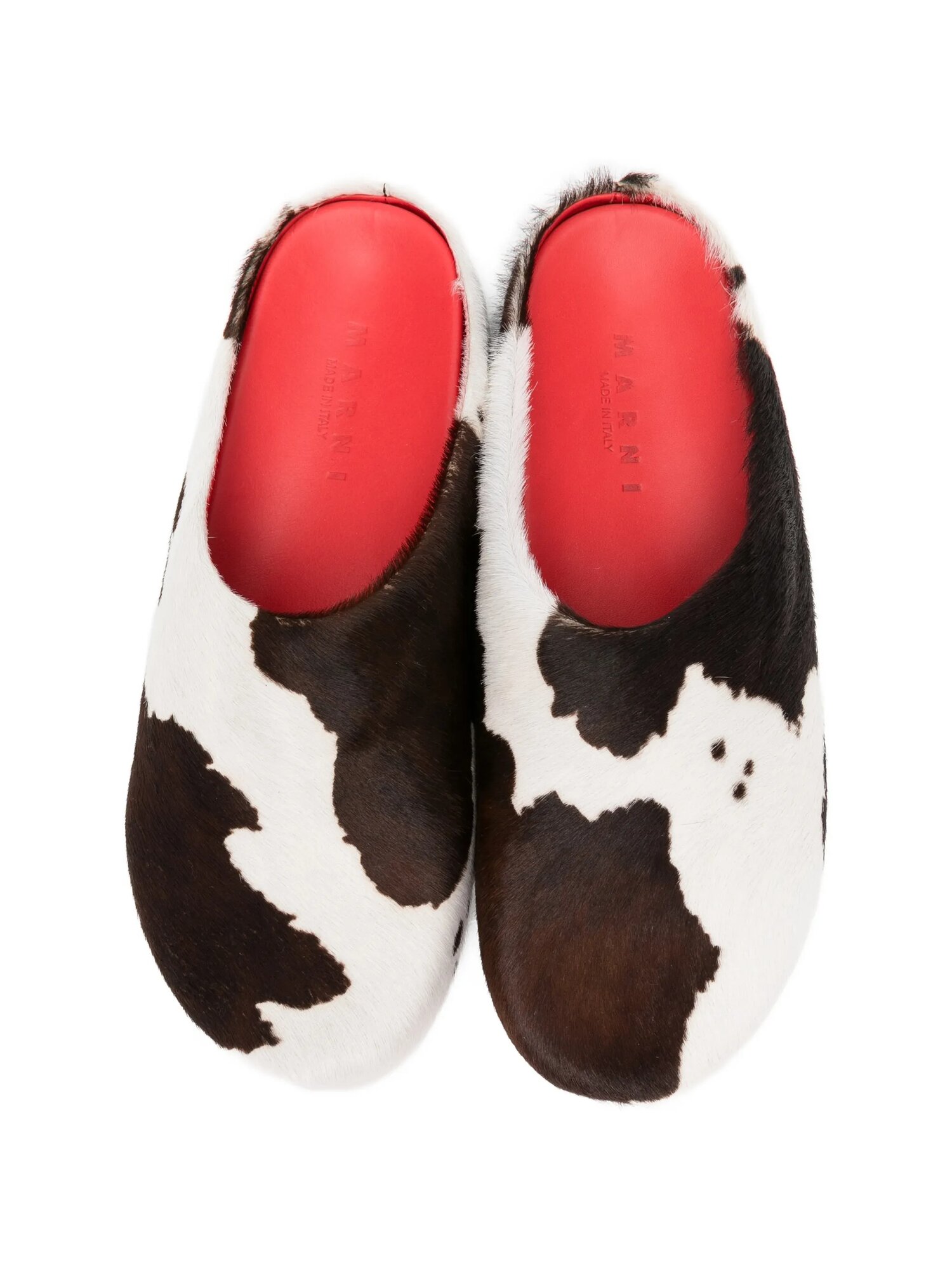 Мюли Marni Cow-print mules, размер 45, brown — фото 1