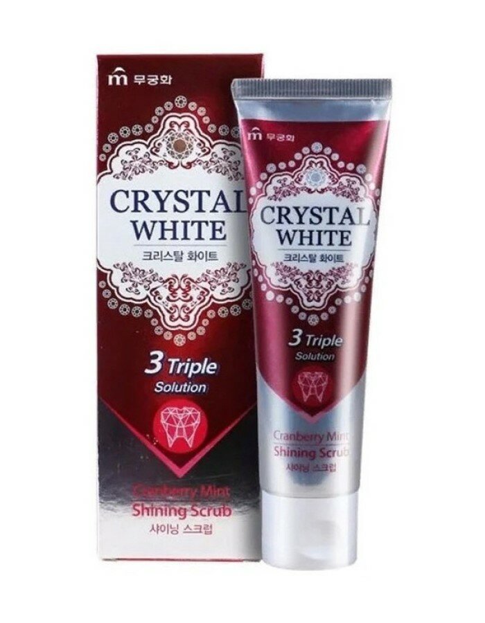 [MUKUNGHWA] Зубная паста отбеливающая С ароматом клюквы и мяты Crystal White, 110гр