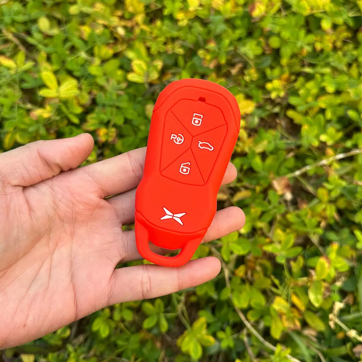 Силиконовый чехол для ключа Xpeng P5, ударопрочный мягкий чехол с замком, красный