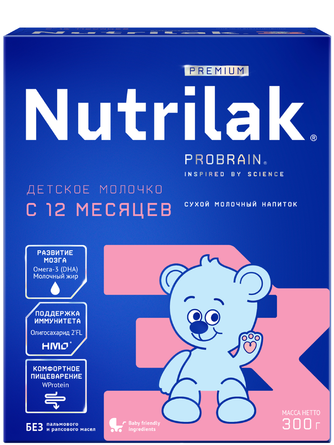 Детское сухое молочко Nutrilak Premium 3, с 12 месяцев,300 г