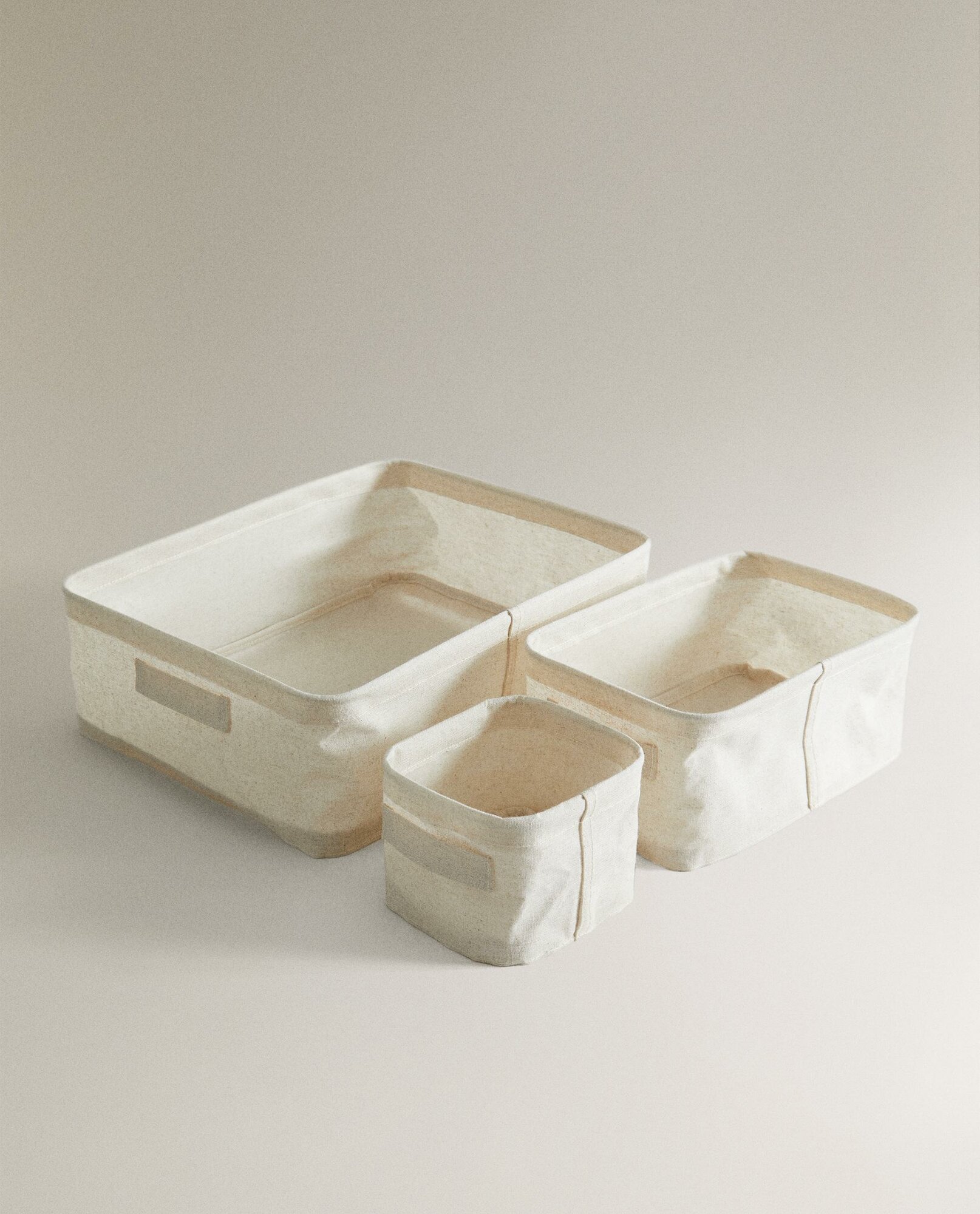 Льняная корзина-органайзер, 12.5 x 36 x 28 cm , beige. Бренд - Zara Home