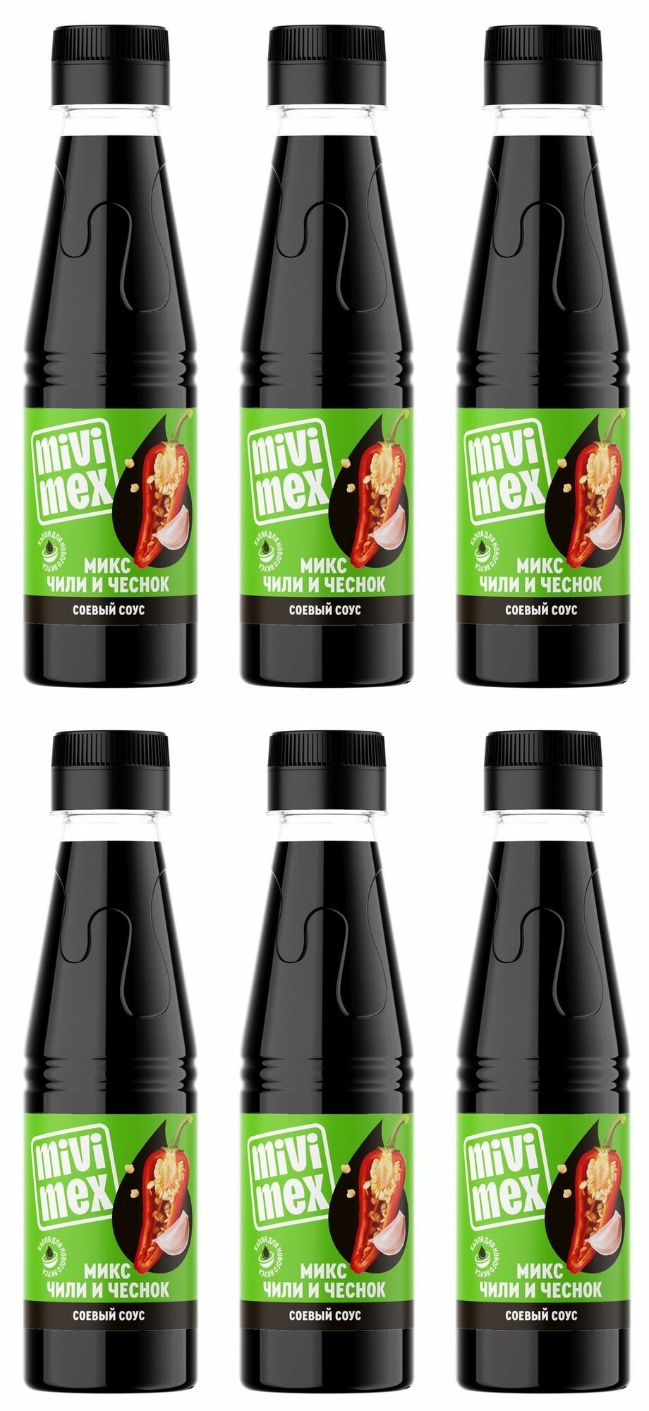Mivimex Соус соевый чили и чеснок, 200 г, 6 шт