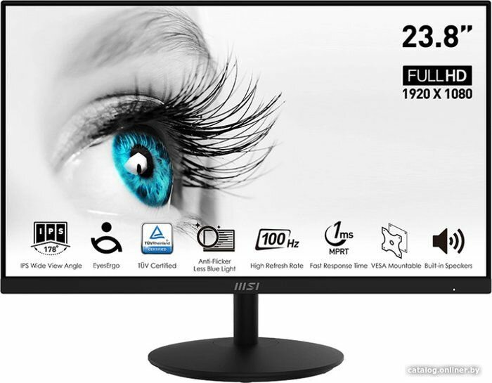 MSI 23.8 Монитор 9S6-3PA1CT-205 IPS, 1920x1080, 100 Гц