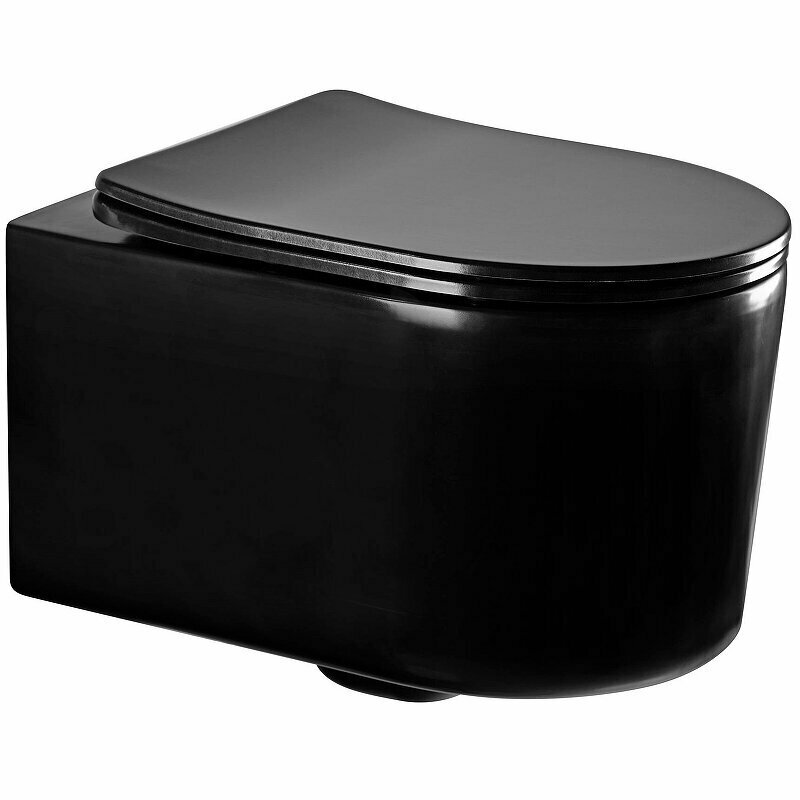 Унитаз подвесной AQUATEK МИЯ AQ2004-MB черный матовый