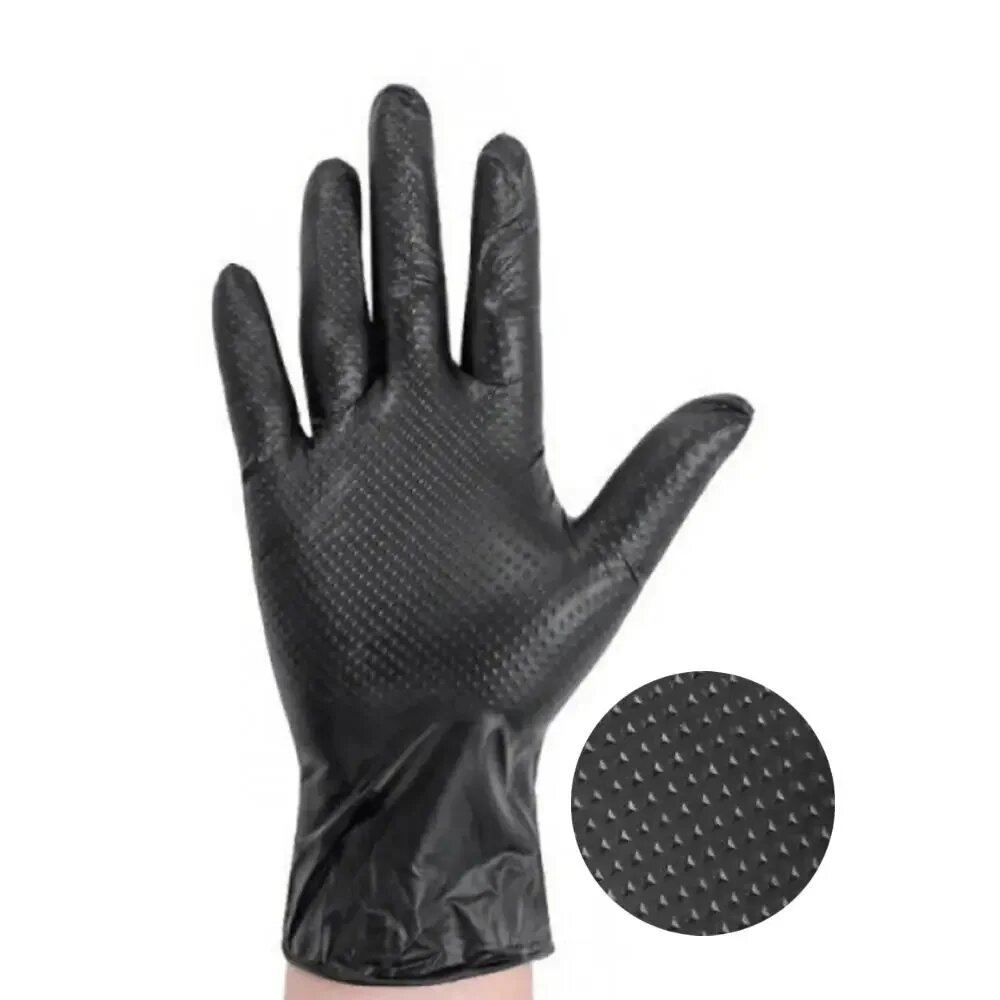 Черные нитриловые перчатки Black-XL 20 шт.