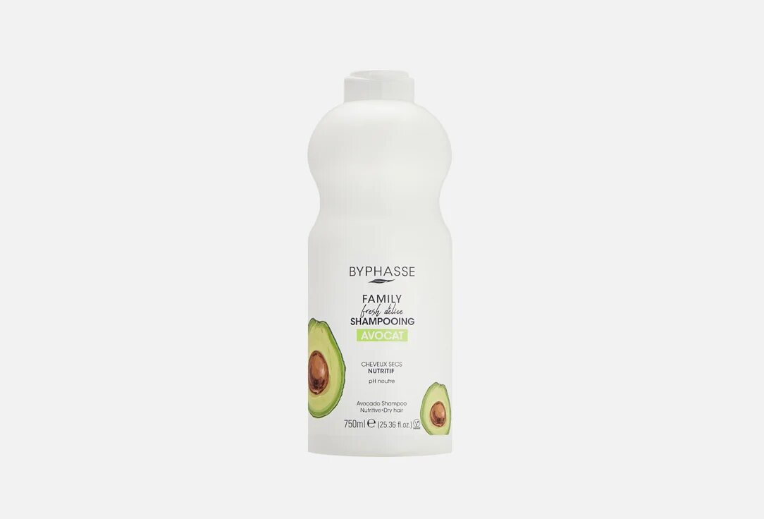 BYPHASSE avocado Шампунь для сухих волос волос 750мл