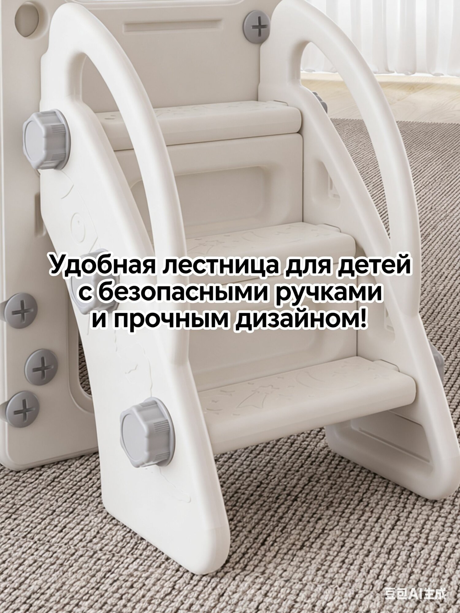 Детская горка с качелями — фото 1