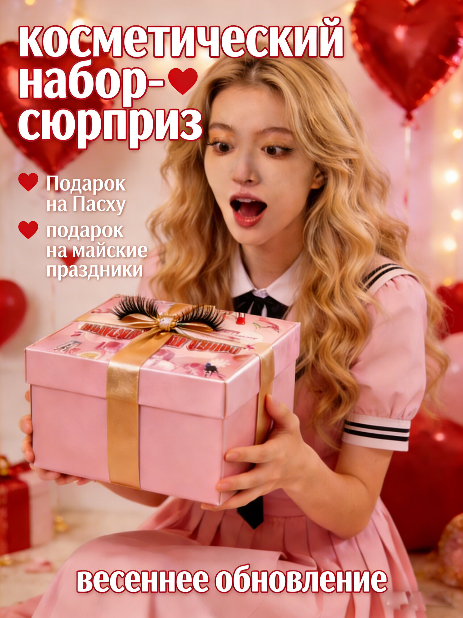 Весенний набор-сюрприз: 4 косметических средств, подарок к Пасхе и майским