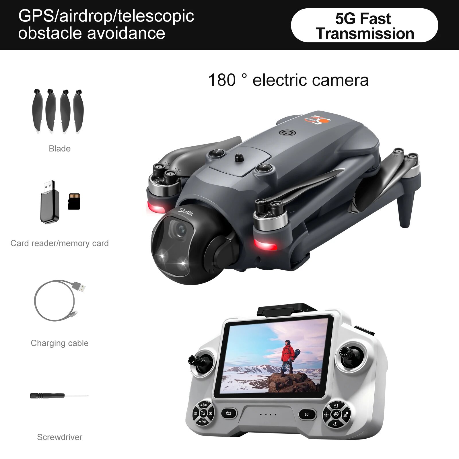 Мини-дрон NEW YL059 с камерой 8K HD, складной квадрокоптер, 5G WiFi FPV, удержание высоты, беспilotный режим, одноклавирный возврат, радиоуправляемый дрон, игрушки, подарки