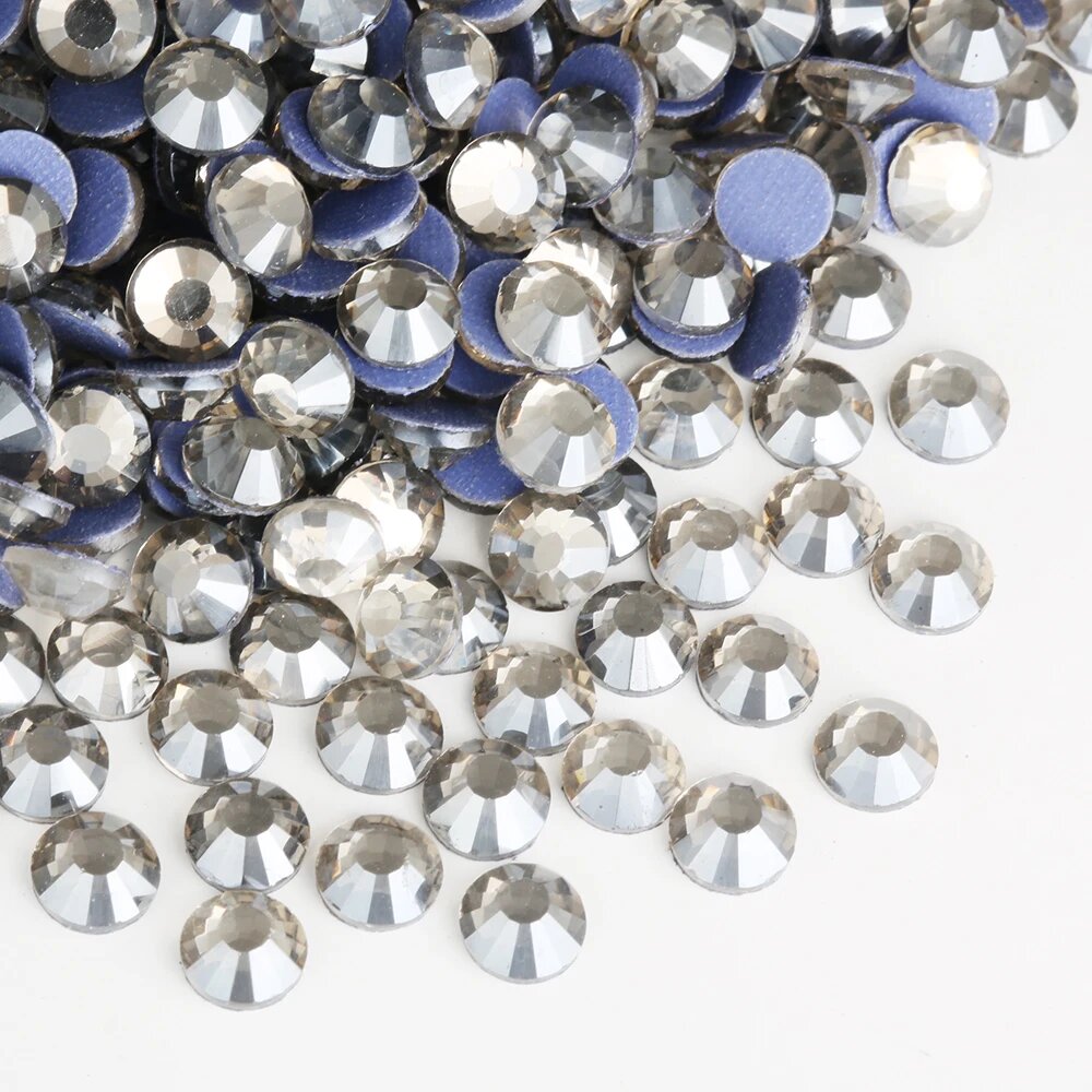 Стразы Crystal AB DMC SS6-SS30 для декора Серебряный, SS16-1440pcs, Black Diamond