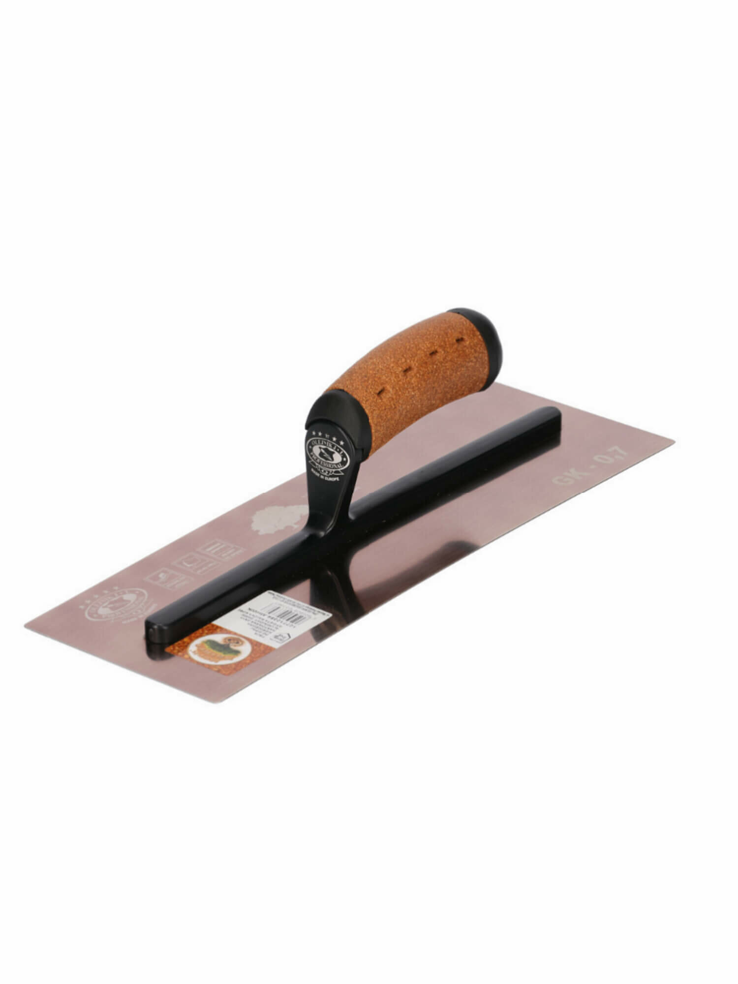 Кельма прямая с ручкой пробка Olejnik Natural Cork 127712279-MHK (0,65*279*120мм)