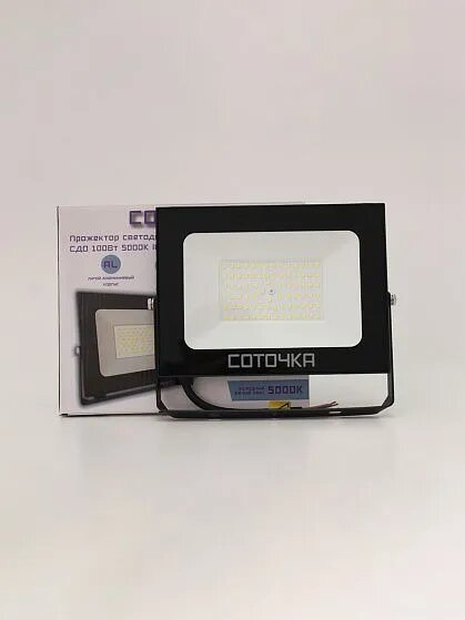 Прожектор светодиодный Соточка СДО 100Вт 5000К IP65 черный