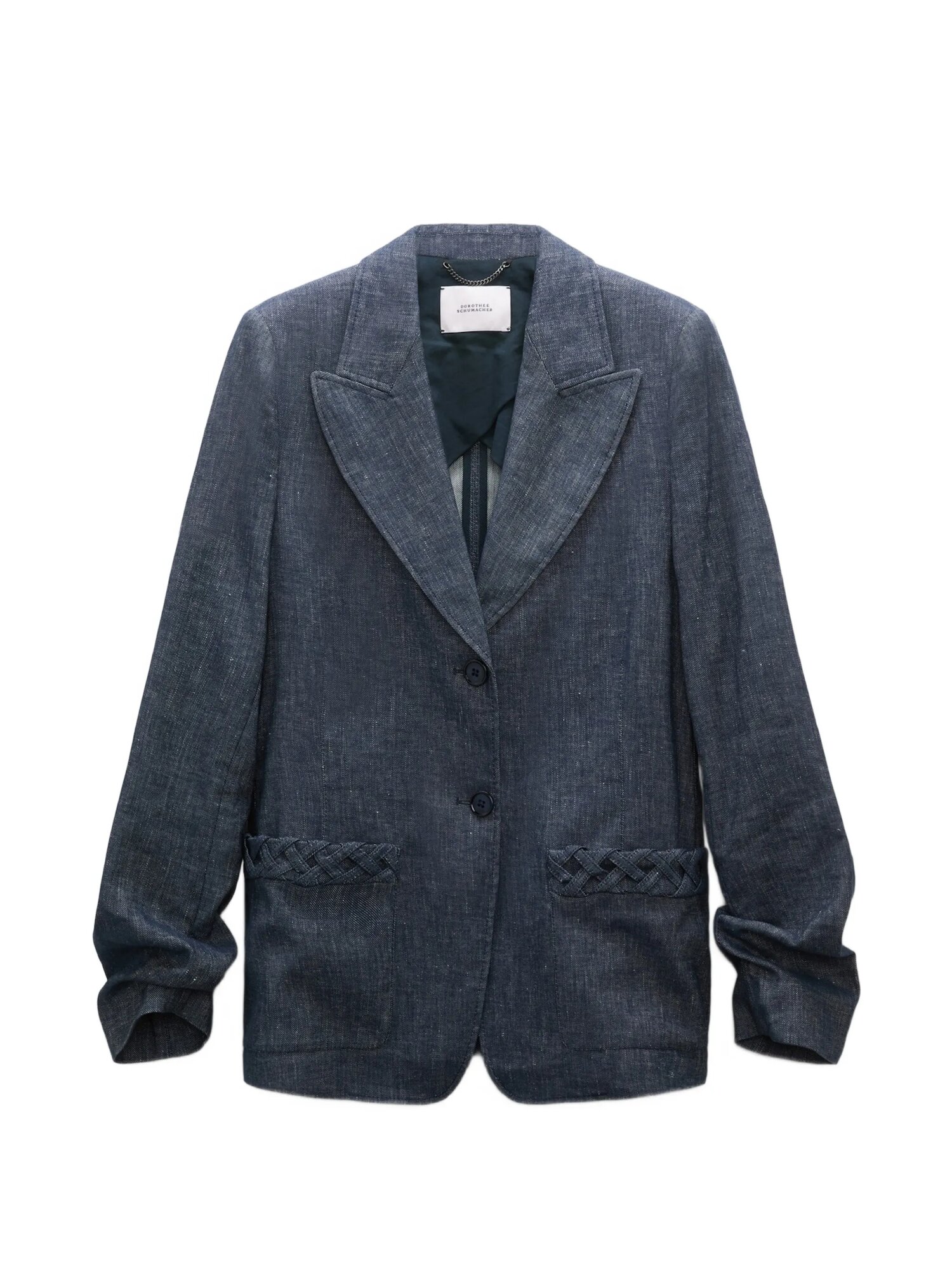 Бюстгальтер Braided-detail denim blazer