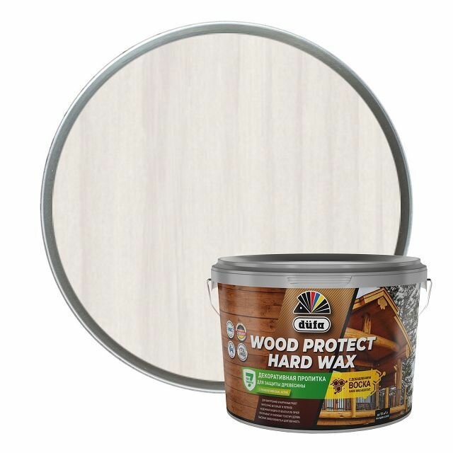 Средство деревозащитное DUFA Wood Protect Hard wax белоснежное 2.5л, МП00-010451