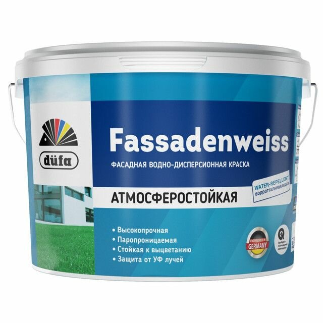 Краска в/д DUFA Fassadenweiss фасадная белая 2,5л, арт. Н0000003413