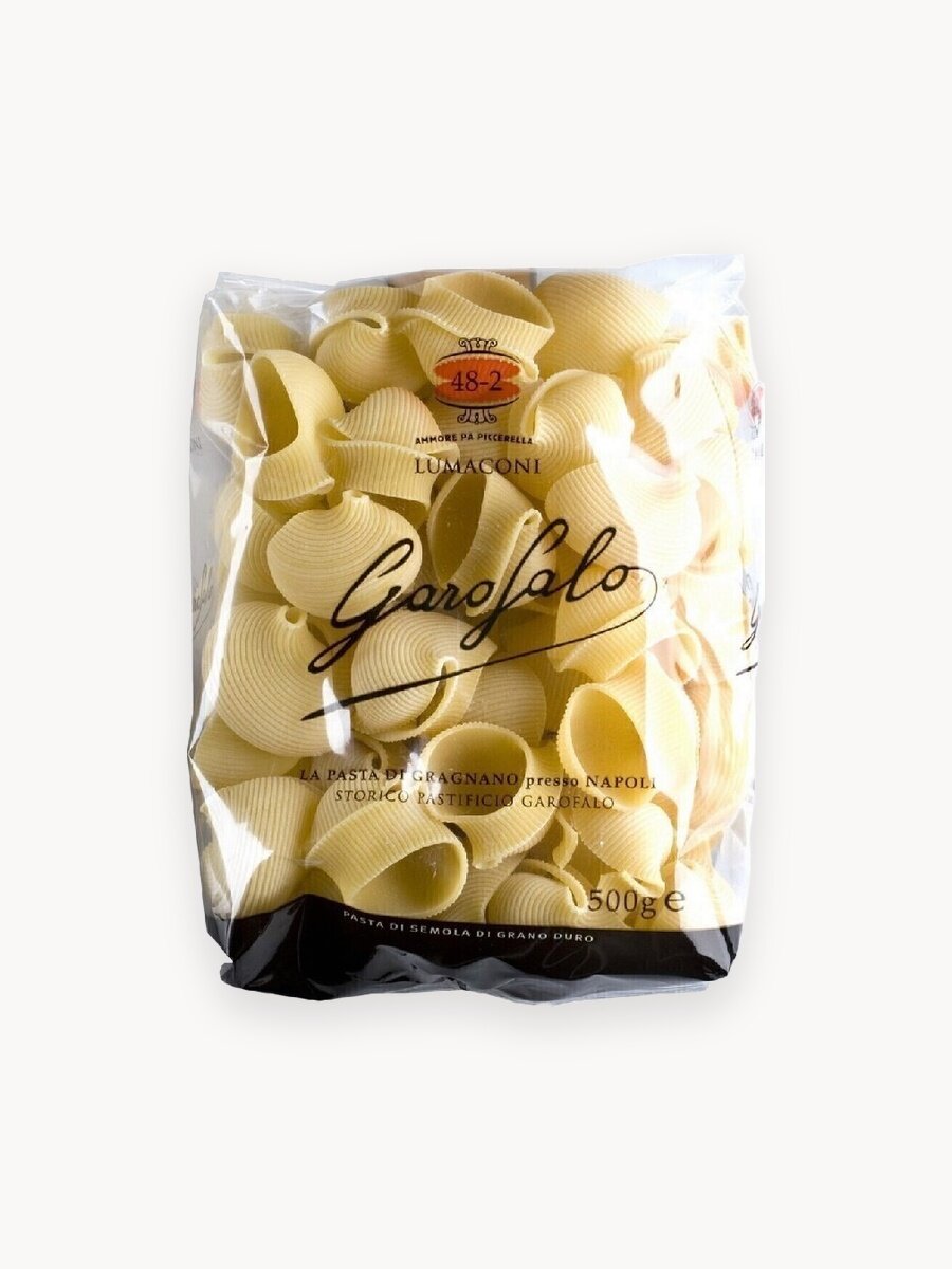 Макаронные изделия Garofalo № 482 "Лумакони" (Большие рифленые улитки) 500г