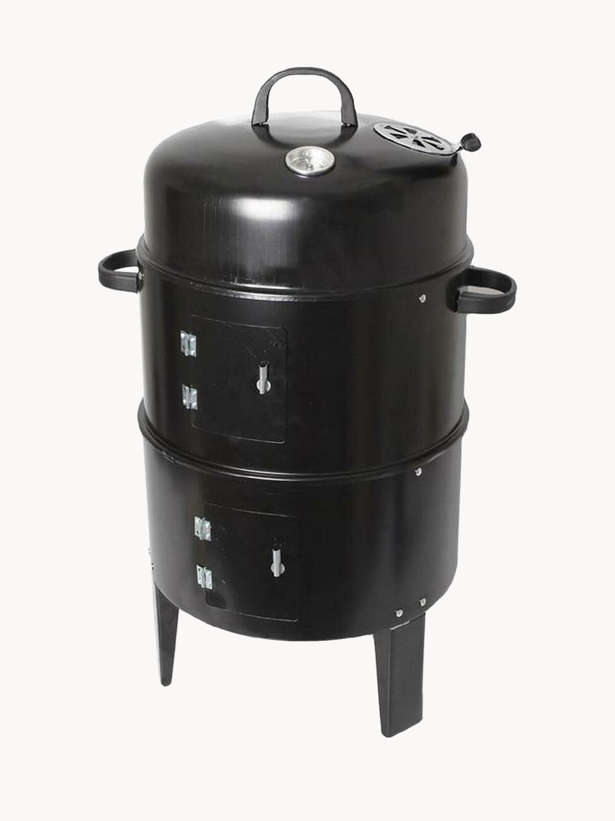 Мангал - коптильня, двухуровневая, размер 71х40 см, цвет черный