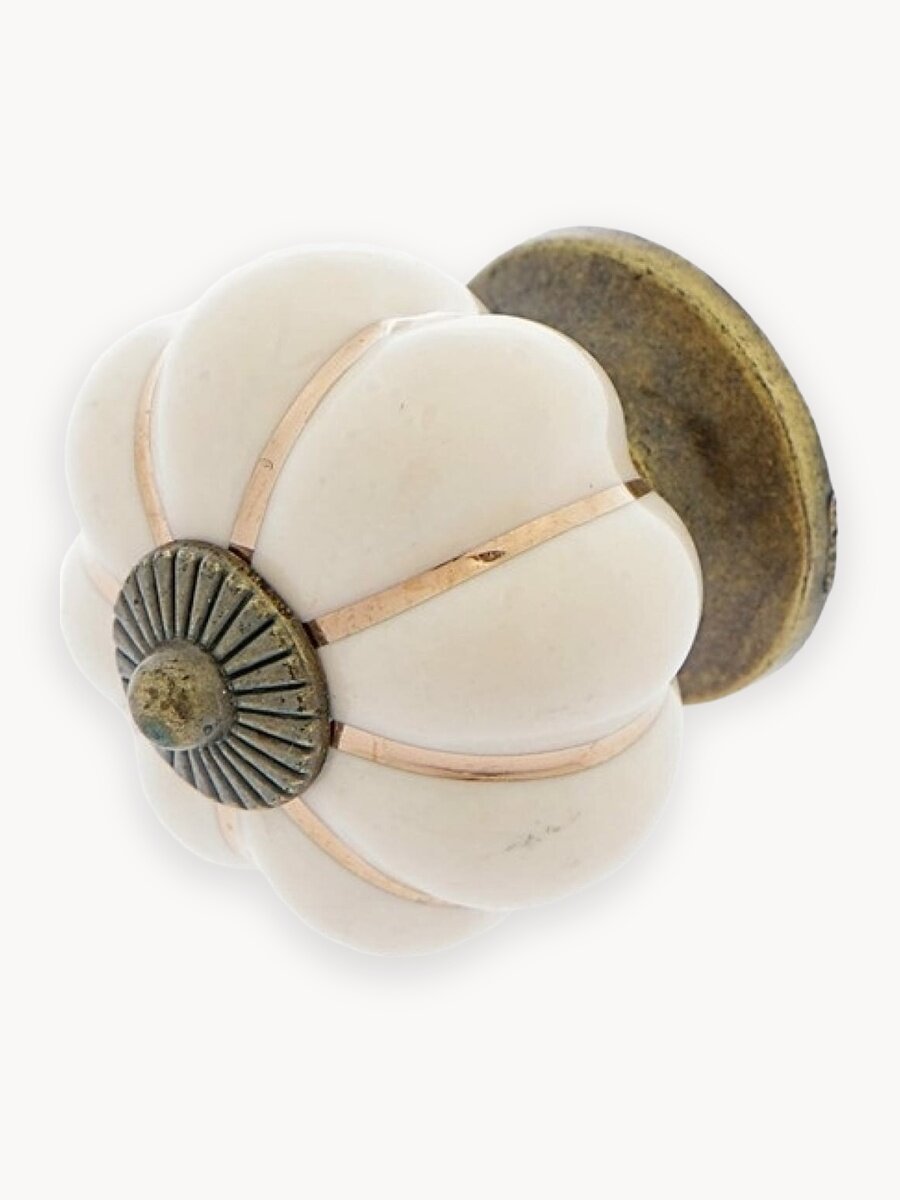 Ручка-кнопка тундра Ceramics 001, керамическая, бежевая 4320358