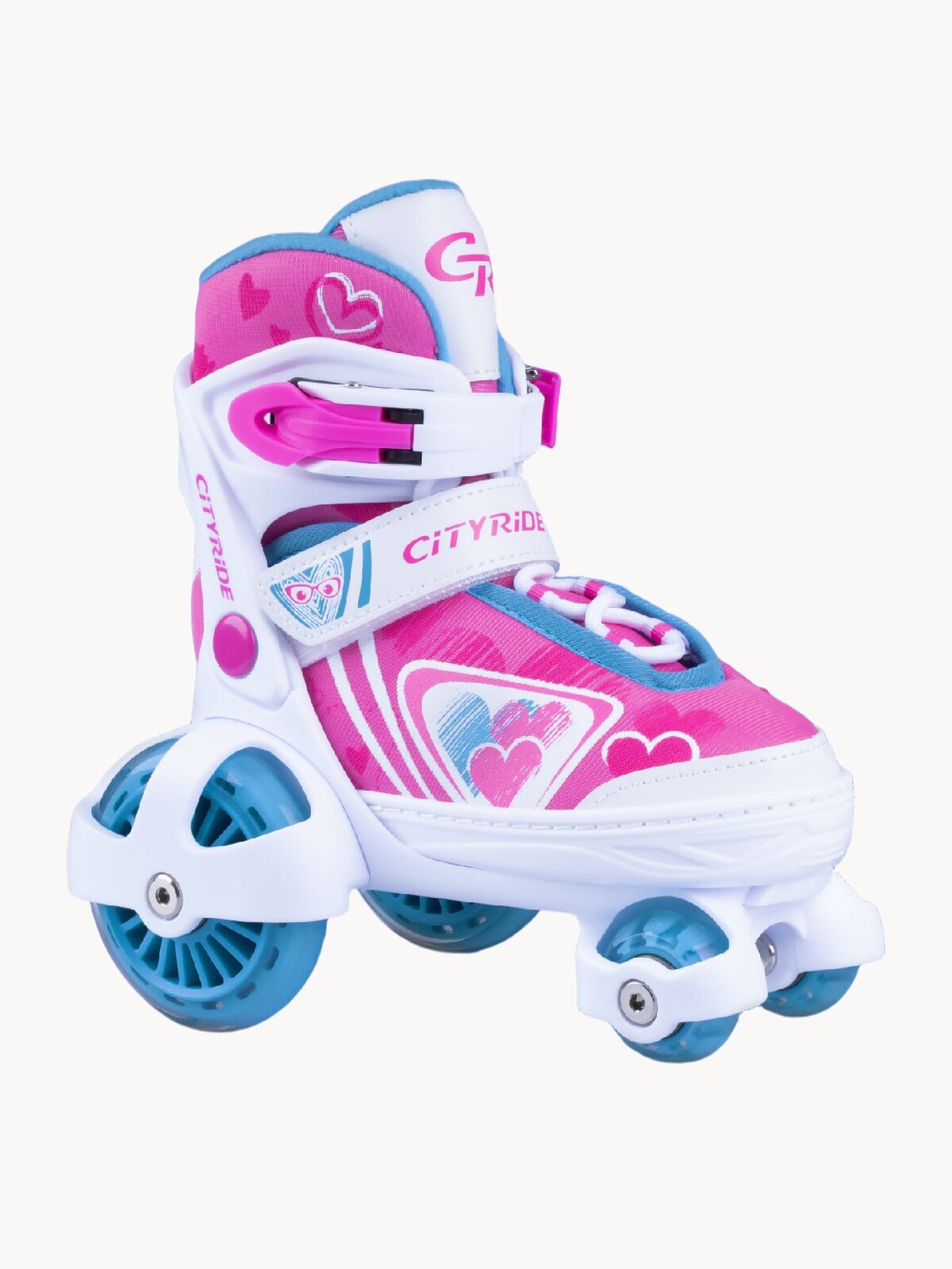 Набор CITYRIDE роликовые коньки-квады, шлем, защита, пластиковый мысок, колёса PU 80/40 мм, JB3700007/S(30-33)