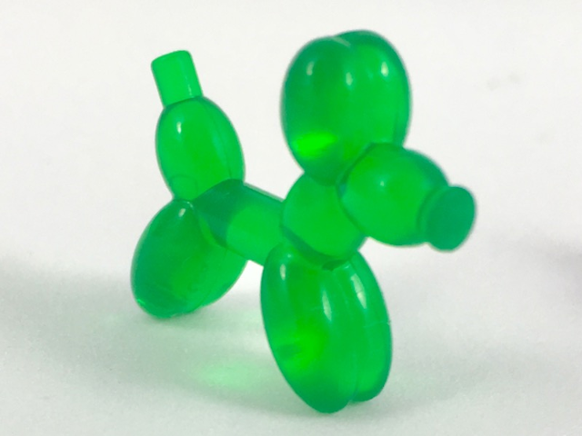 Minifigure, Utensil Balloon Dog, 35692 Trans-Green U