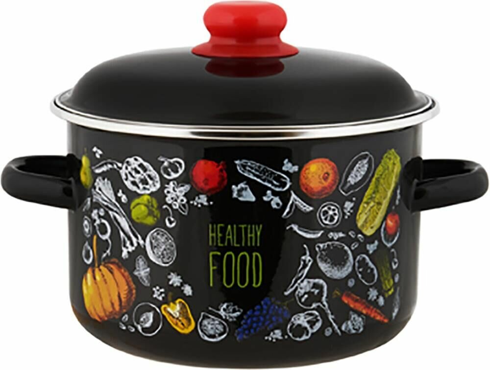 Кастрюля эмаль цил Healthy food 5,5л ТМ