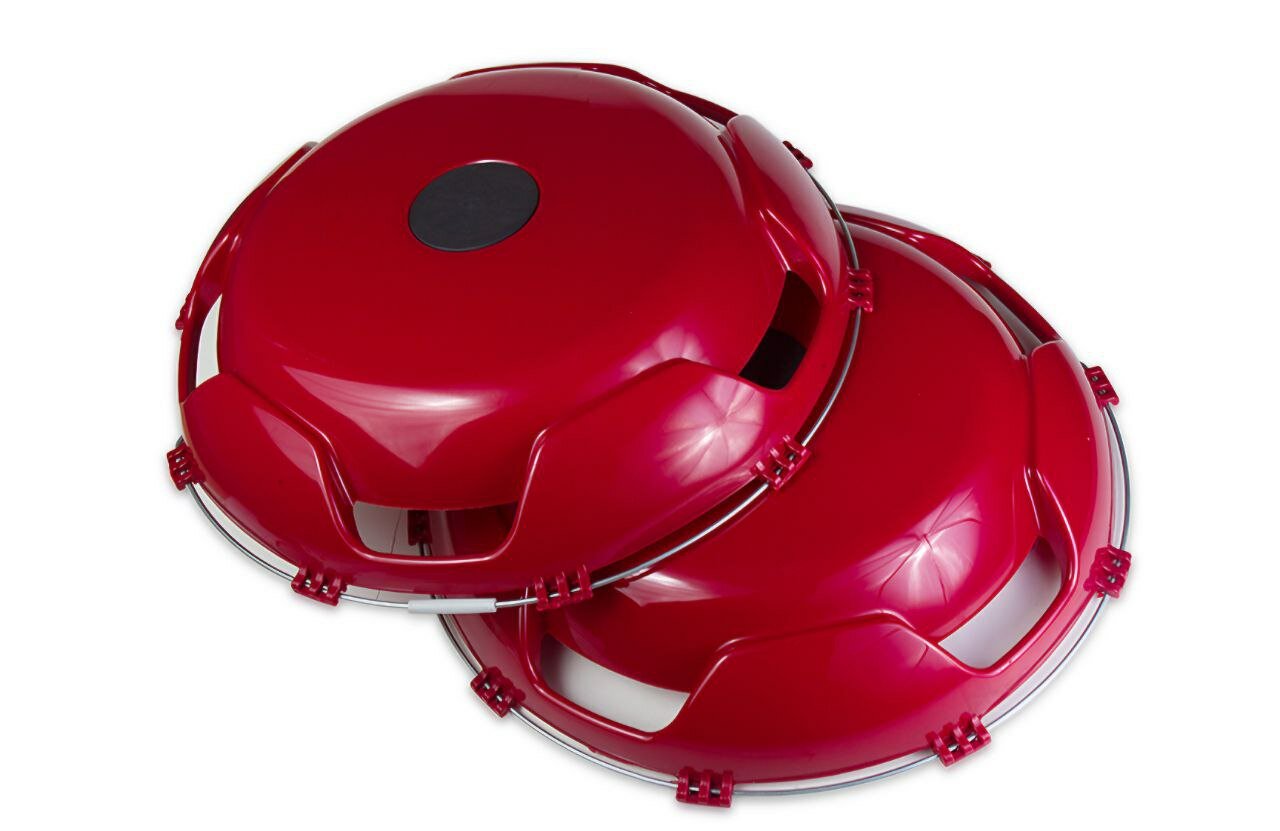 Колпак колеса R-22", для автобусов и грузовиков, пластик, бордовый, крепление защёлками, комплект 2 шт.