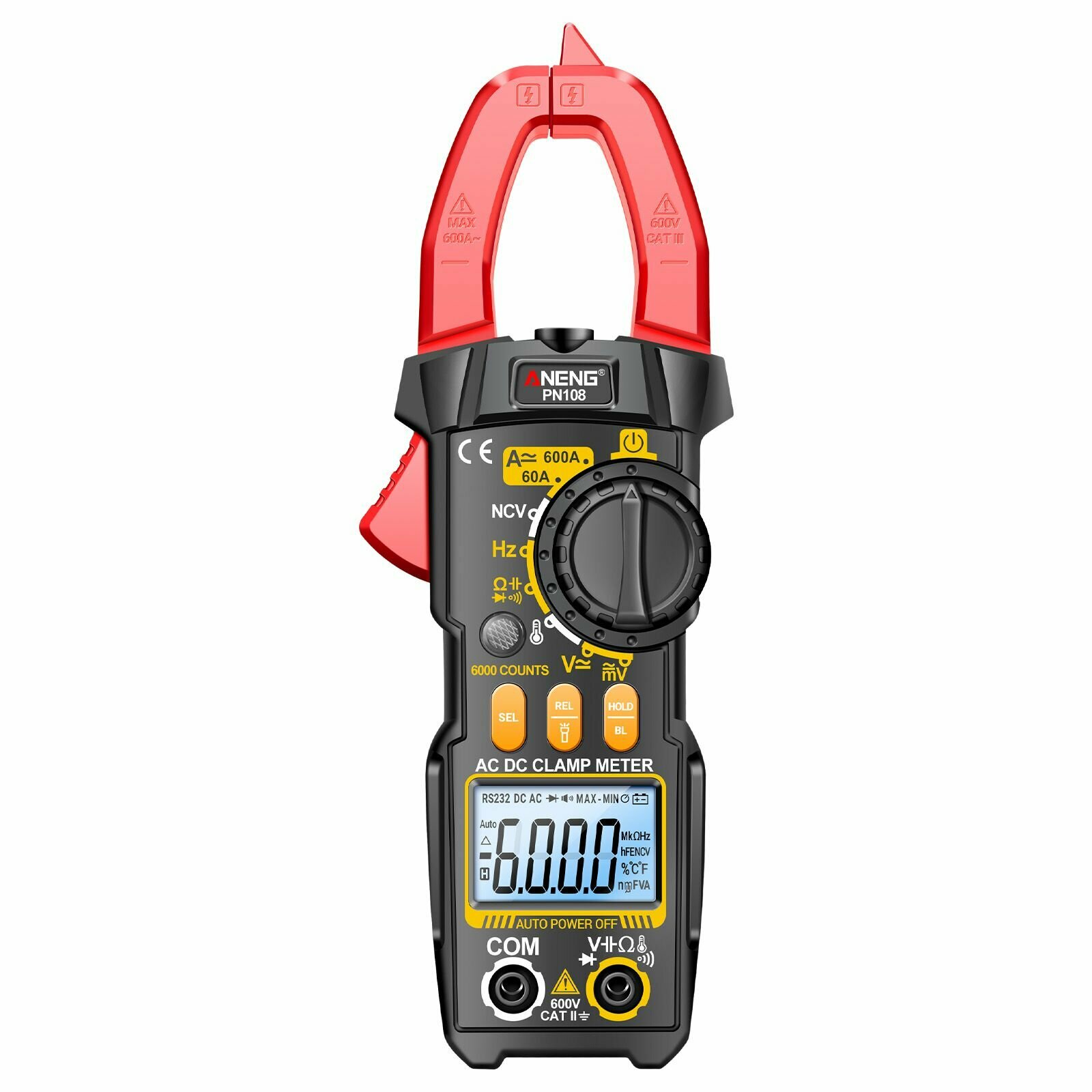 Цифровой мультиметр ANENG PN108 6000 отсчетов с измерением температуры, диодов, емкости