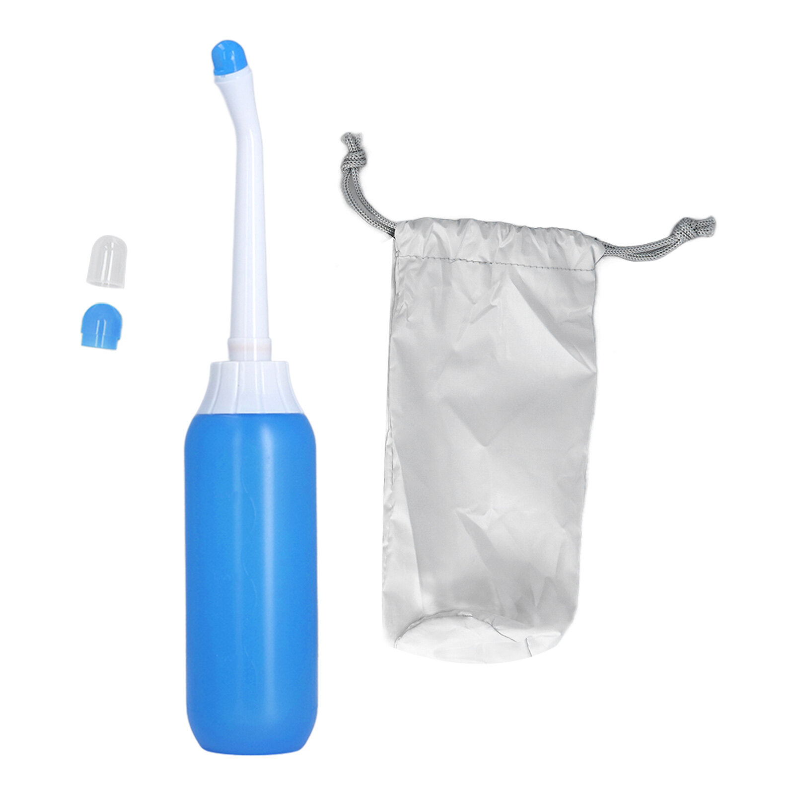 Биде-бутылка с распылителем, портативное и удобное послеродовое биде с эластичной насадкой для мам, синего цвета.