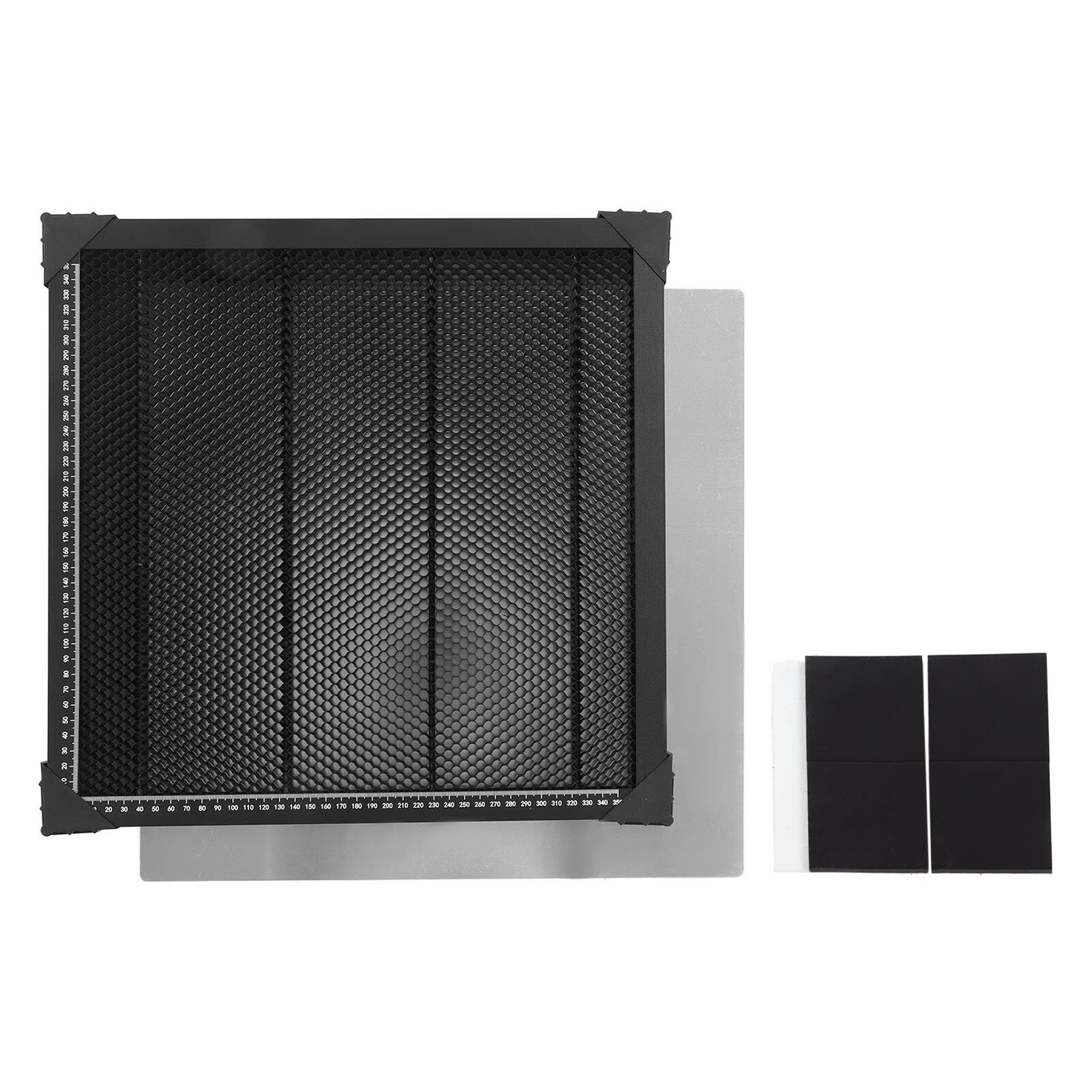 Рабочий стол для лазерного гравера, набор стальных режущих панелей, резка, гравировка, быстрое рассеивание тепла с алюминиевой пластиной 400x400 мм