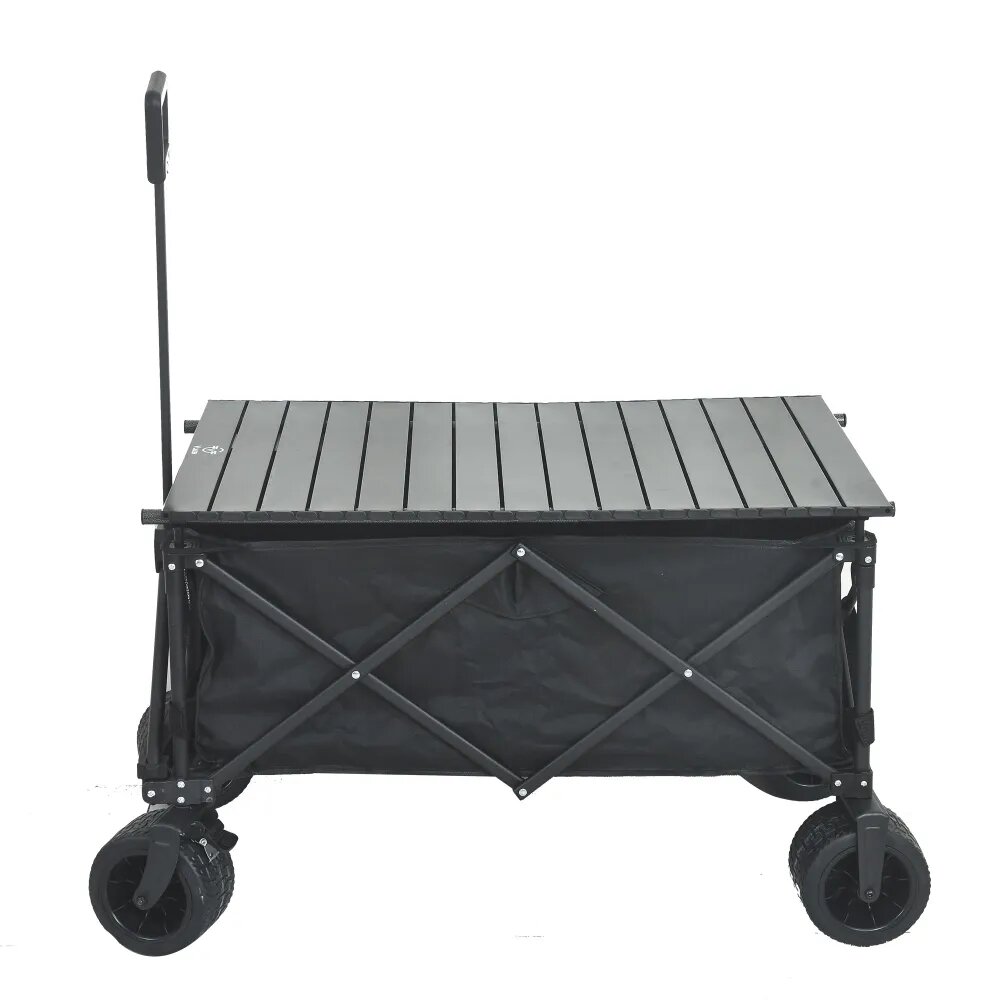 Тележка со столом хозяйственная на колесах складная, для сада и кемпинга