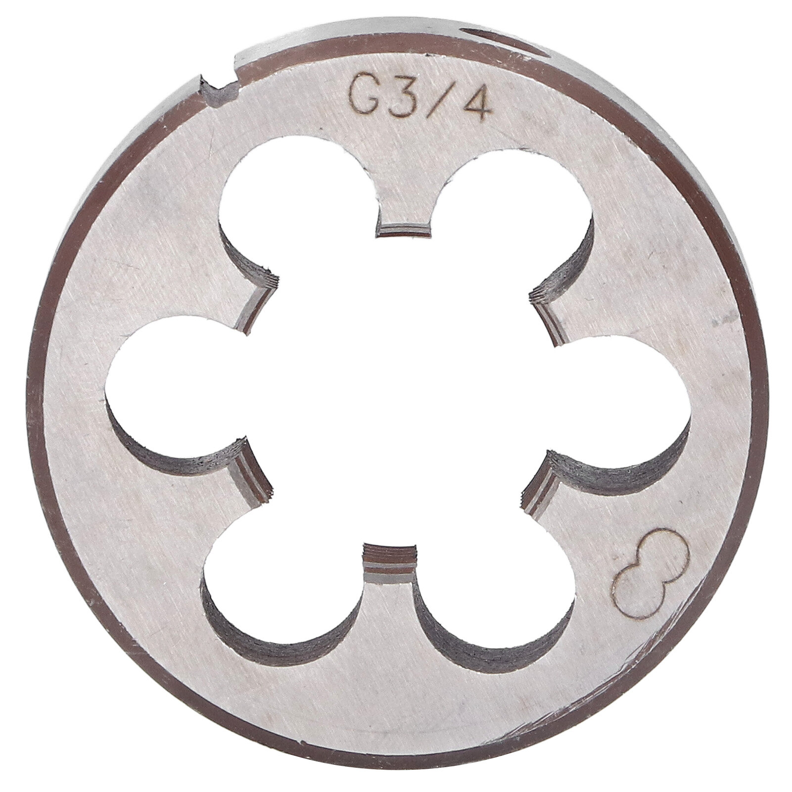 Трубная плашка для нарезания резьбы, круглая, цилиндрическая, G3/4, ручной инструмент.