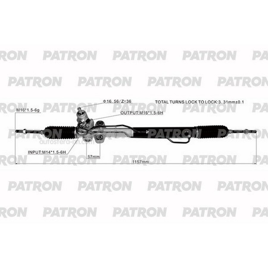 PATRON PSG3268 Рейка Рулевая HYUNDAI ix55 3.8 07-