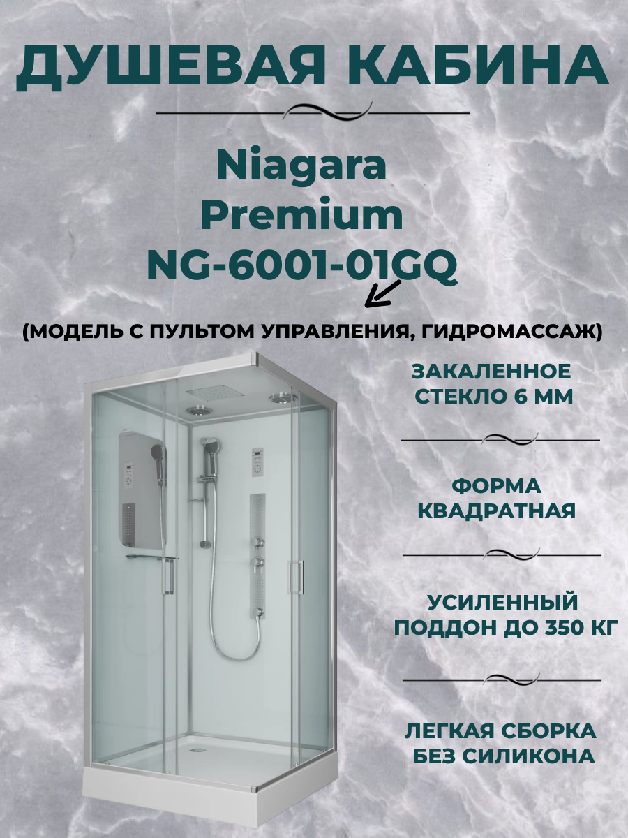 Душевая кабина Niagara Premium NG-6001-01GQ