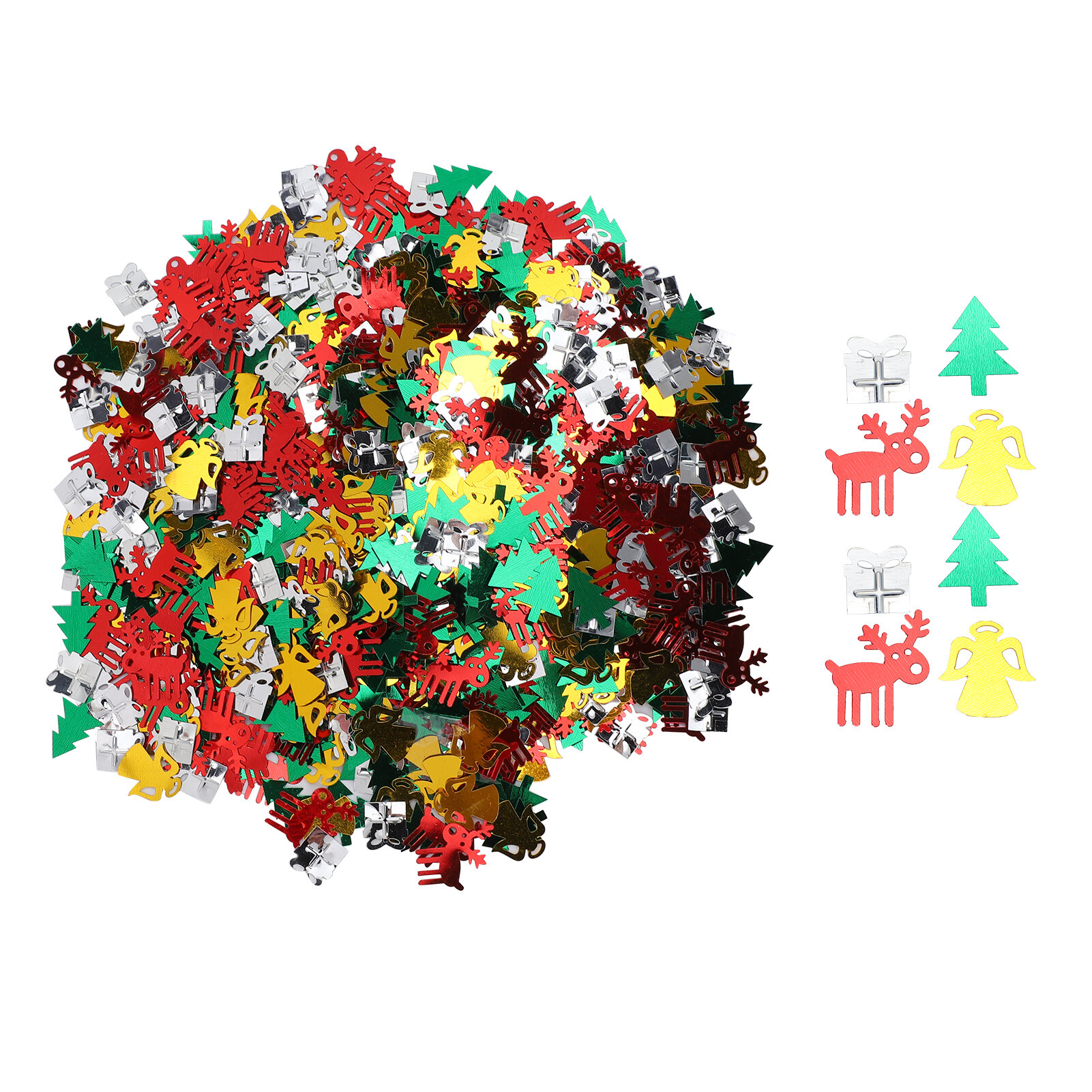 100 г ПВХ конфетти Рождественские елки Олени Ангел Подарочная форма пайетки украшение с блестками на Рождество