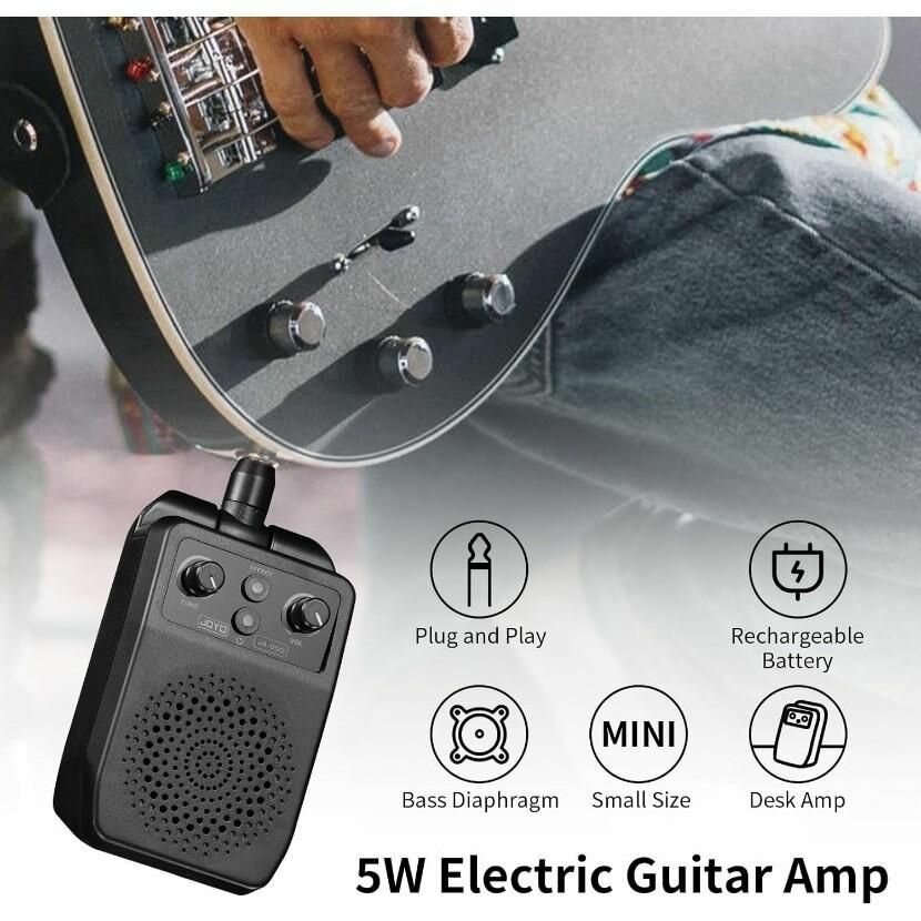 JOYO JA-05G Портативный гитарный усилительПодключается к 4 типам эффектовПодходит для мини-усилителей и колонок.