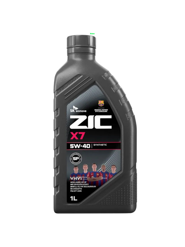 ZIC X7 5W-40 1л А3 синтетическое моторное масло